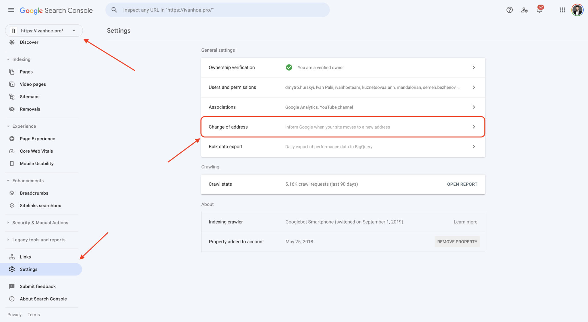 How to Change Website Address in Google Search Console?